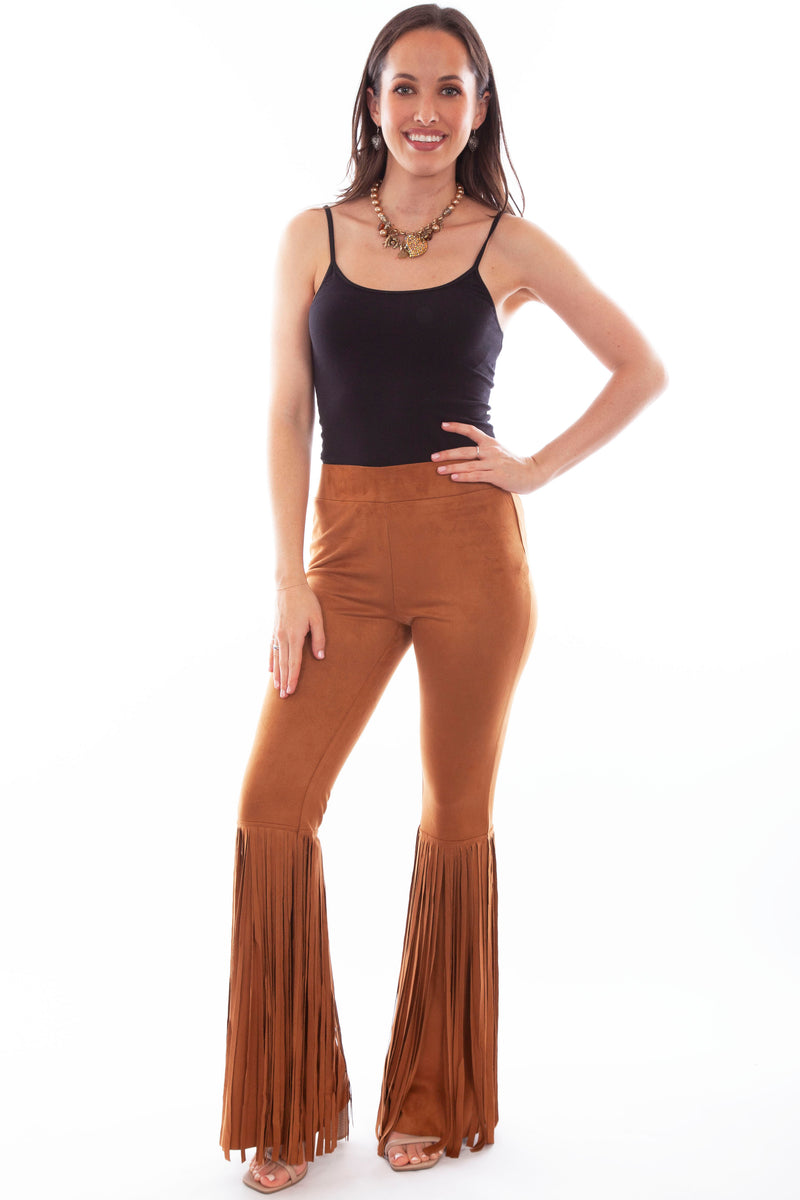 SCULLY- FRINGE BOTTOM PANT BLACK OR TAN – HepKat Clothing